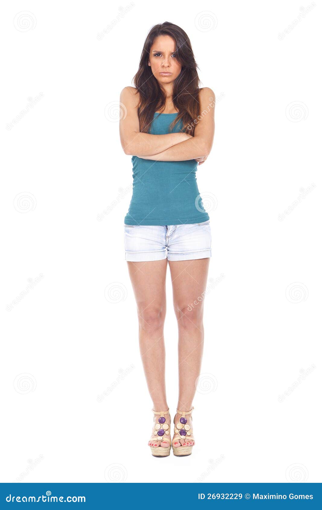Angry And Upset Woman With Arms Crossed Stock Image Image Of Beauty