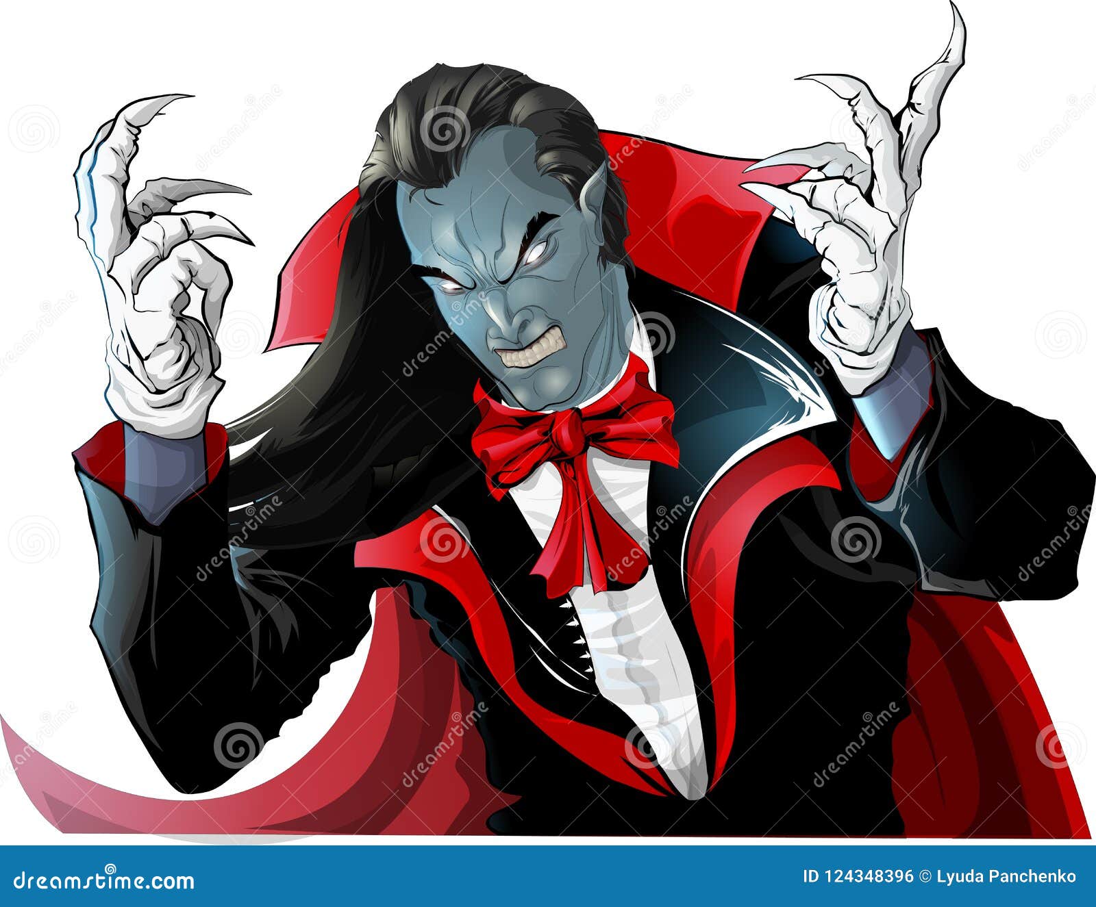 Evil vampire picture stock vector. Illustration of gothic - 124348396
