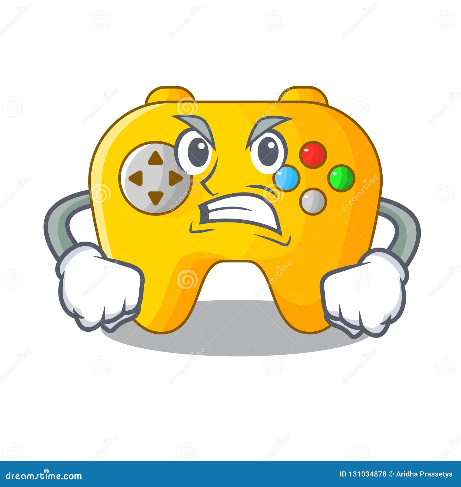 Angry Video Game Controller Shaped on Charcter Stock Vector ...