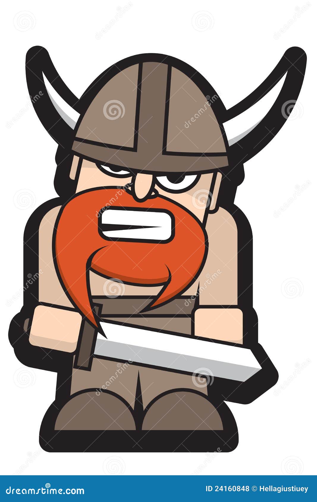 Angry Viking stock vector. Illustration of isolated, ancient - 24160848