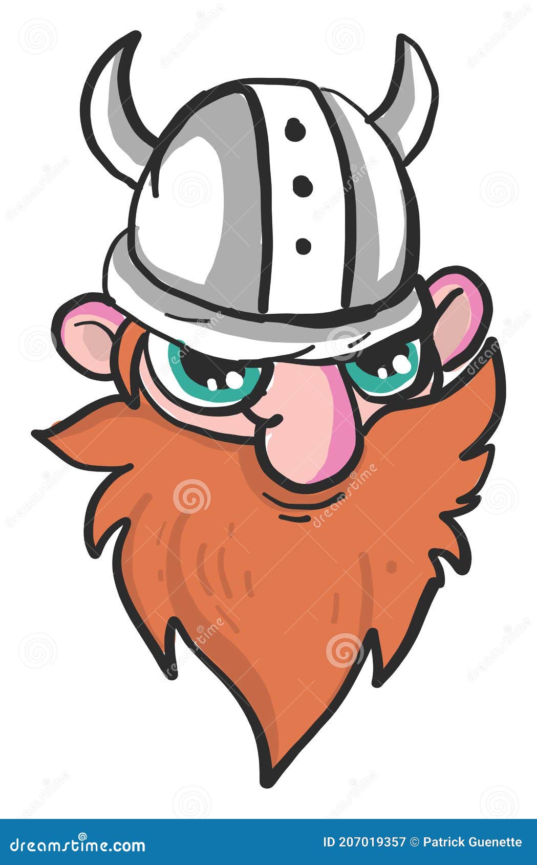 Angry Viking Head, Illustration, Vector Stock Illustration ...