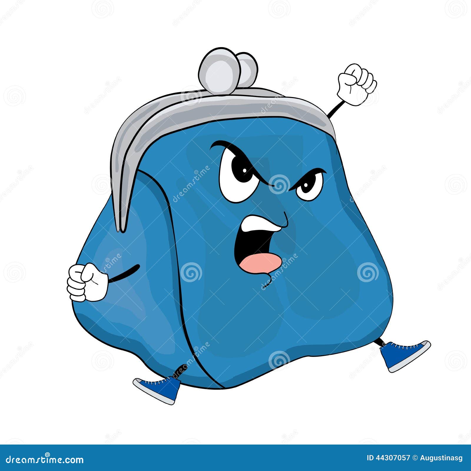 Angry Wallet Cartoon Stock Illustration | CartoonDealer.com #44307058