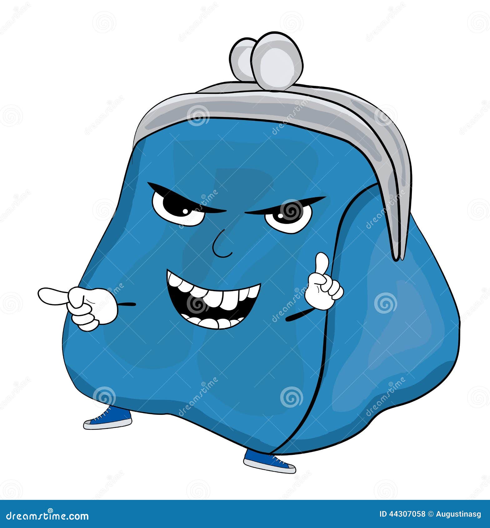 Angry Wallet Cartoon Stock Illustration | CartoonDealer.com #44307058