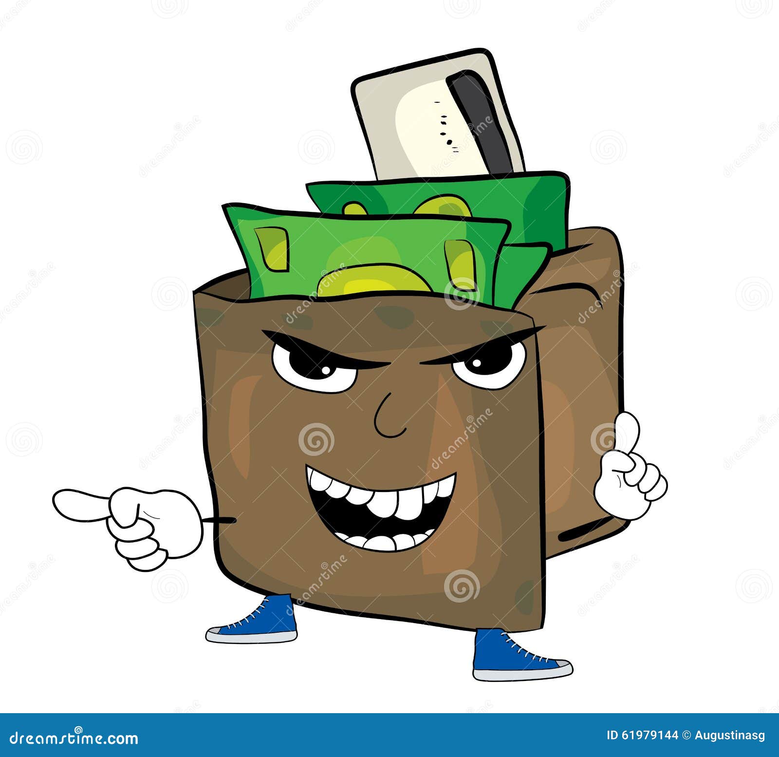 Angry Wallet Cartoon Stock Illustration | CartoonDealer.com #44307058