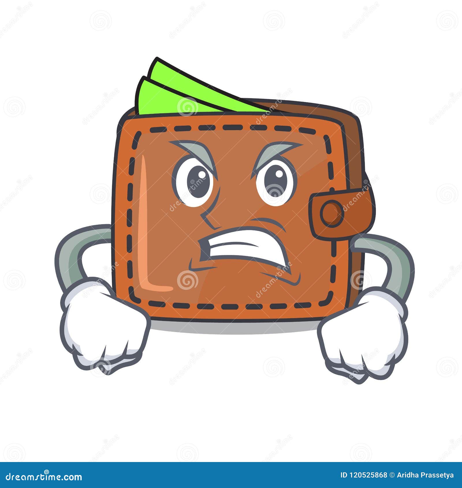 Angry Wallet Mascot Cartoon Style Stock Vector - Illustration of happy ...