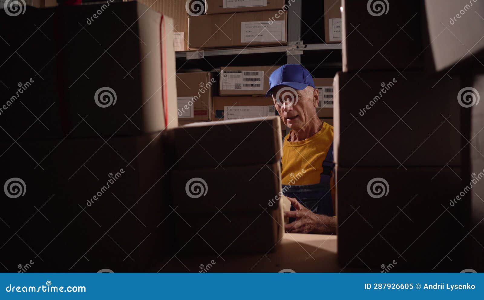 Angry Warehouse Worker Upset Throwing Box Takes Inventory of Leftover ...