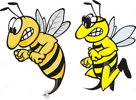 Angry wasp stock vector. Illustration of angry, strip - 23455798