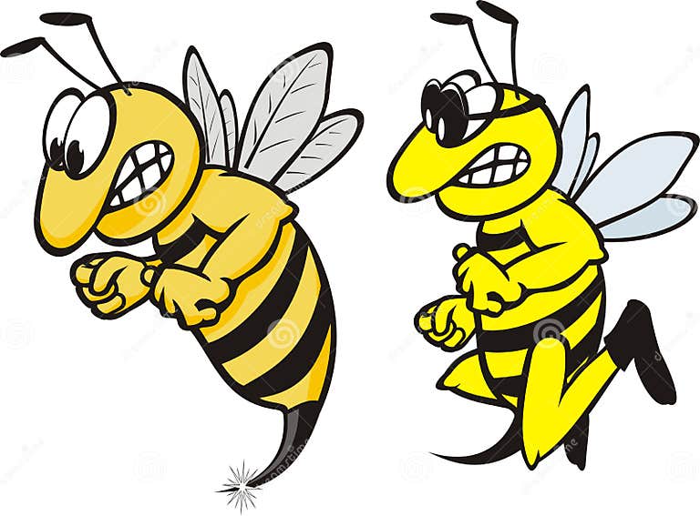 Angry wasp stock vector. Illustration of angry, strip - 23455798