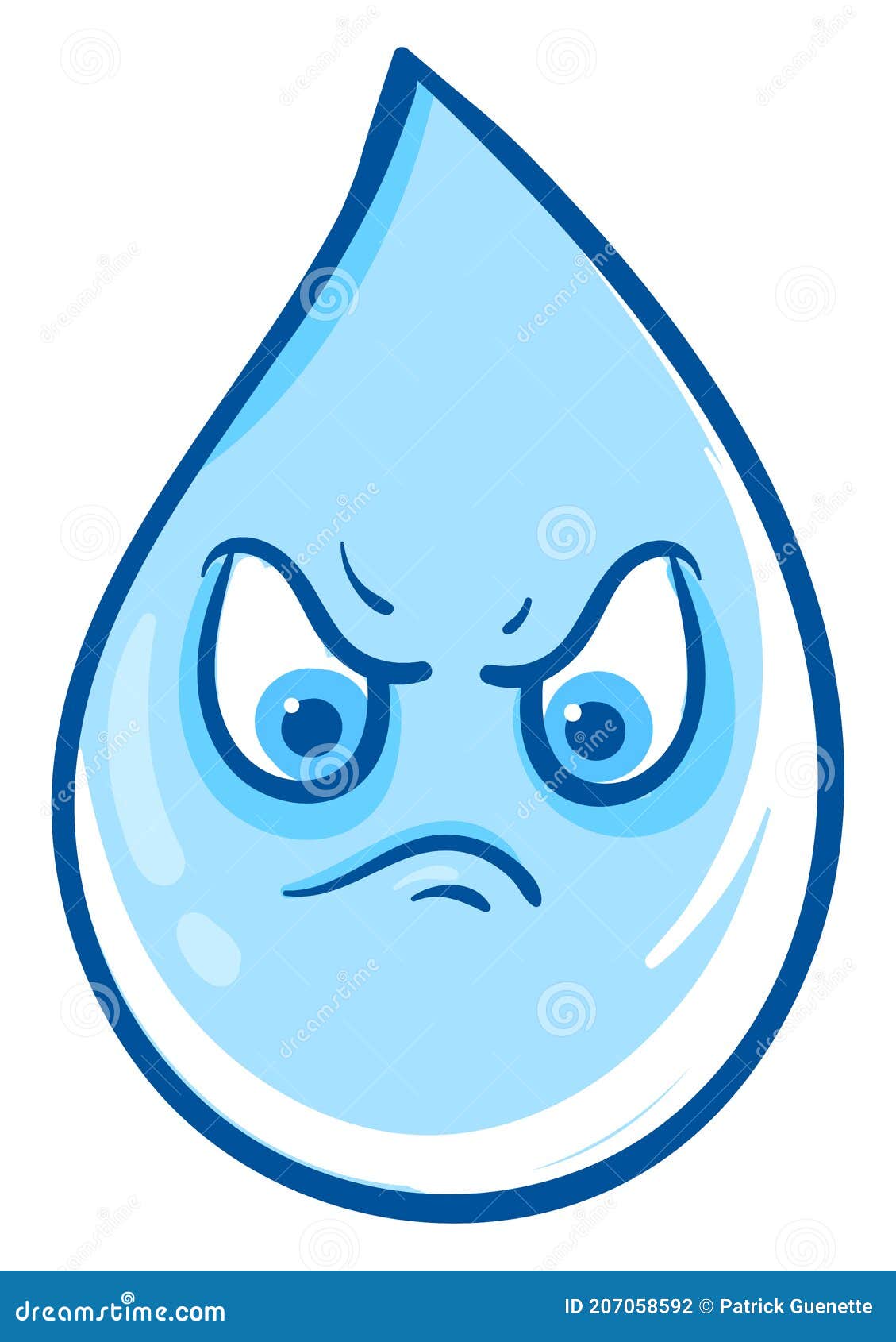 Angry Water Drop, Illustration, Vector Stock Vector - Illustration of ...