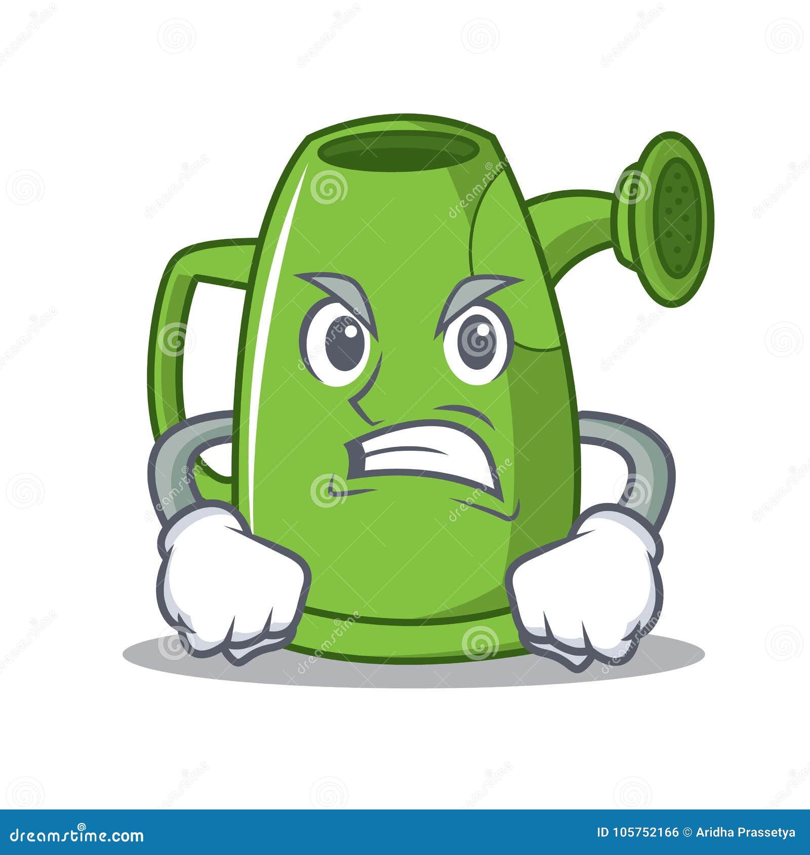 Angry Watering Can Character Cartoon Stock Vector - Illustration of ...