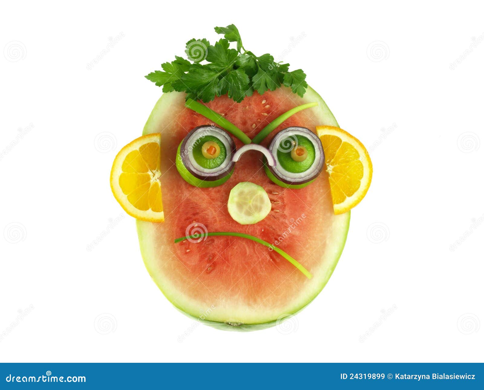 Angry watermelon,isolated stock image. Image of friendly - 24319899
