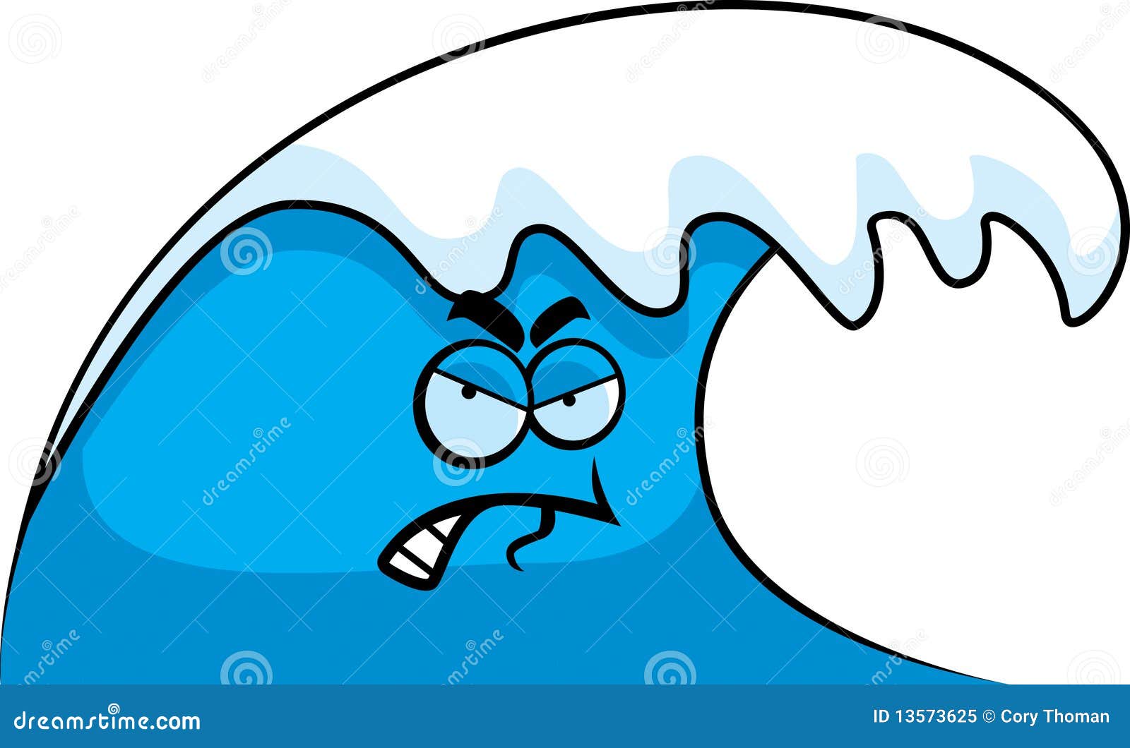 Angry Wave stock vector. Illustration of angry, tsunami - 13573625