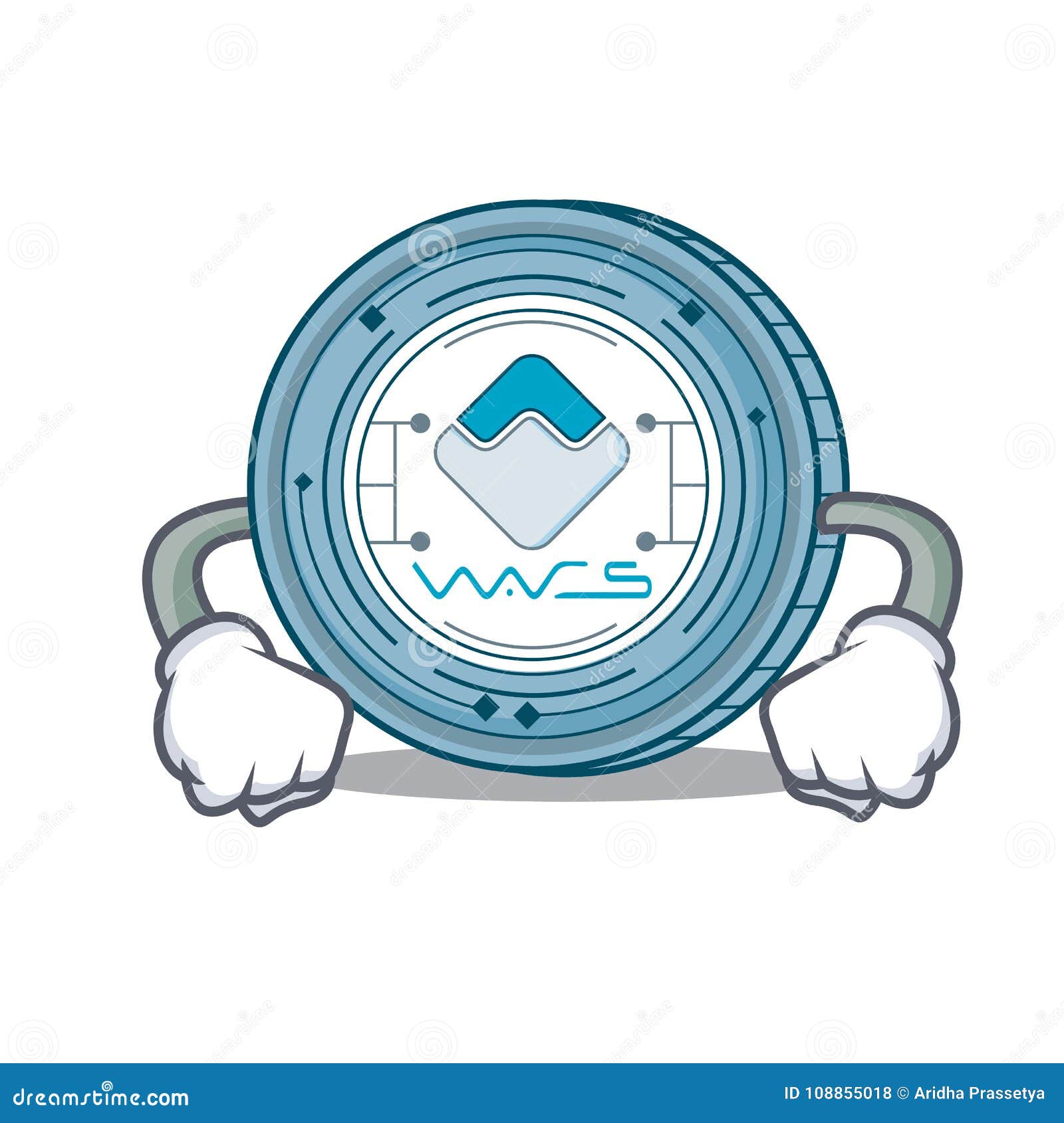 Angry Waves Coin Mascot Cartoon Editorial Stock Photo - Illustration of ...