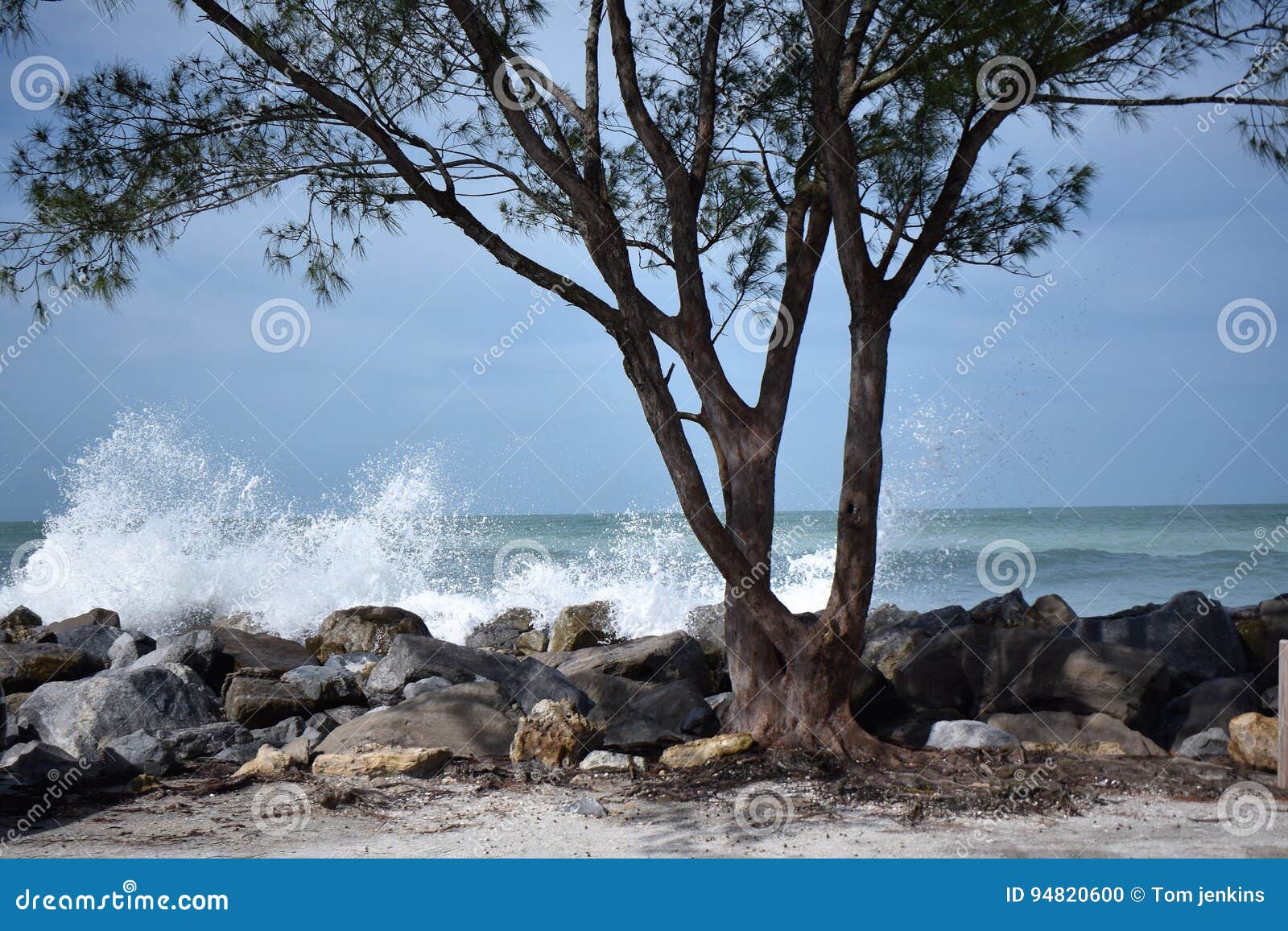Angry waves stock photo. Image of venice, jetty, large - 94820600