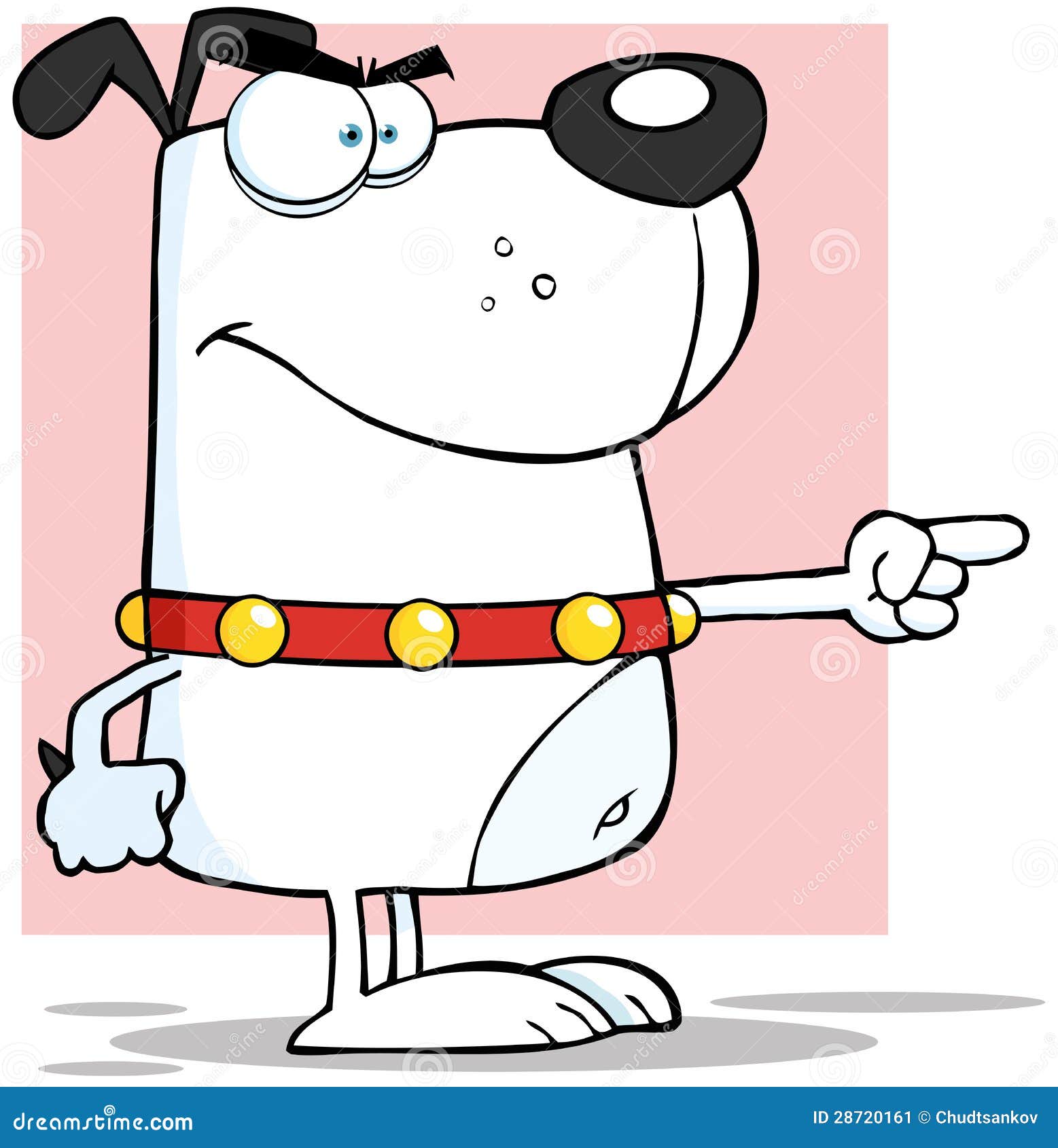 Angry White Dog Finger Pointing Stock Vector - Illustration of play ...