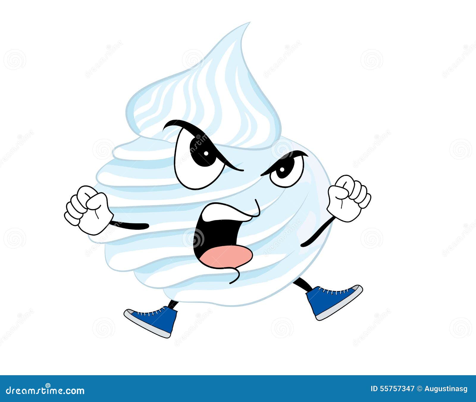 Angry White Meringue Illustration Stock Illustration - Illustration of ...