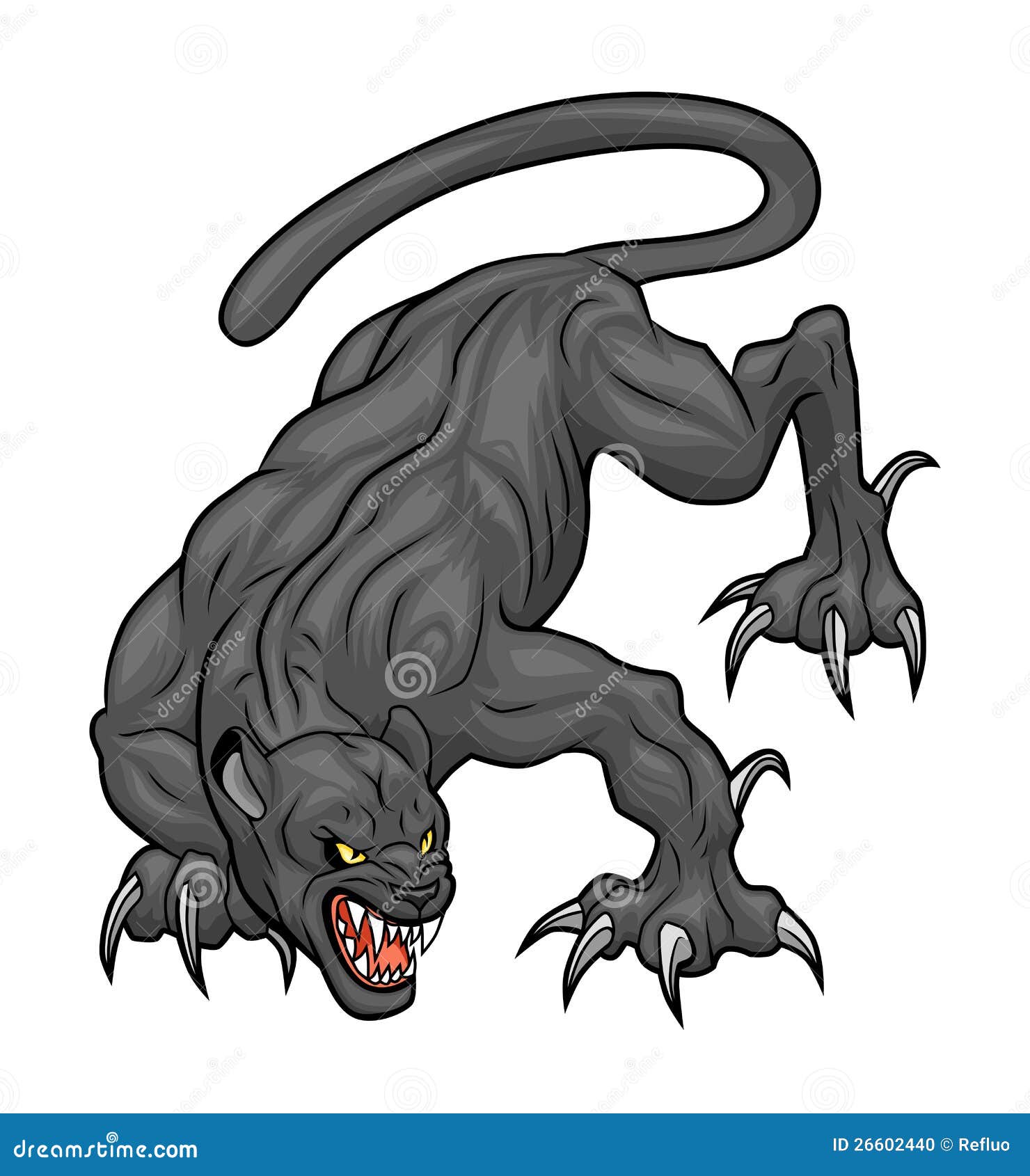 Angry wild cat stock illustration. Illustration of aggressive - 26602440