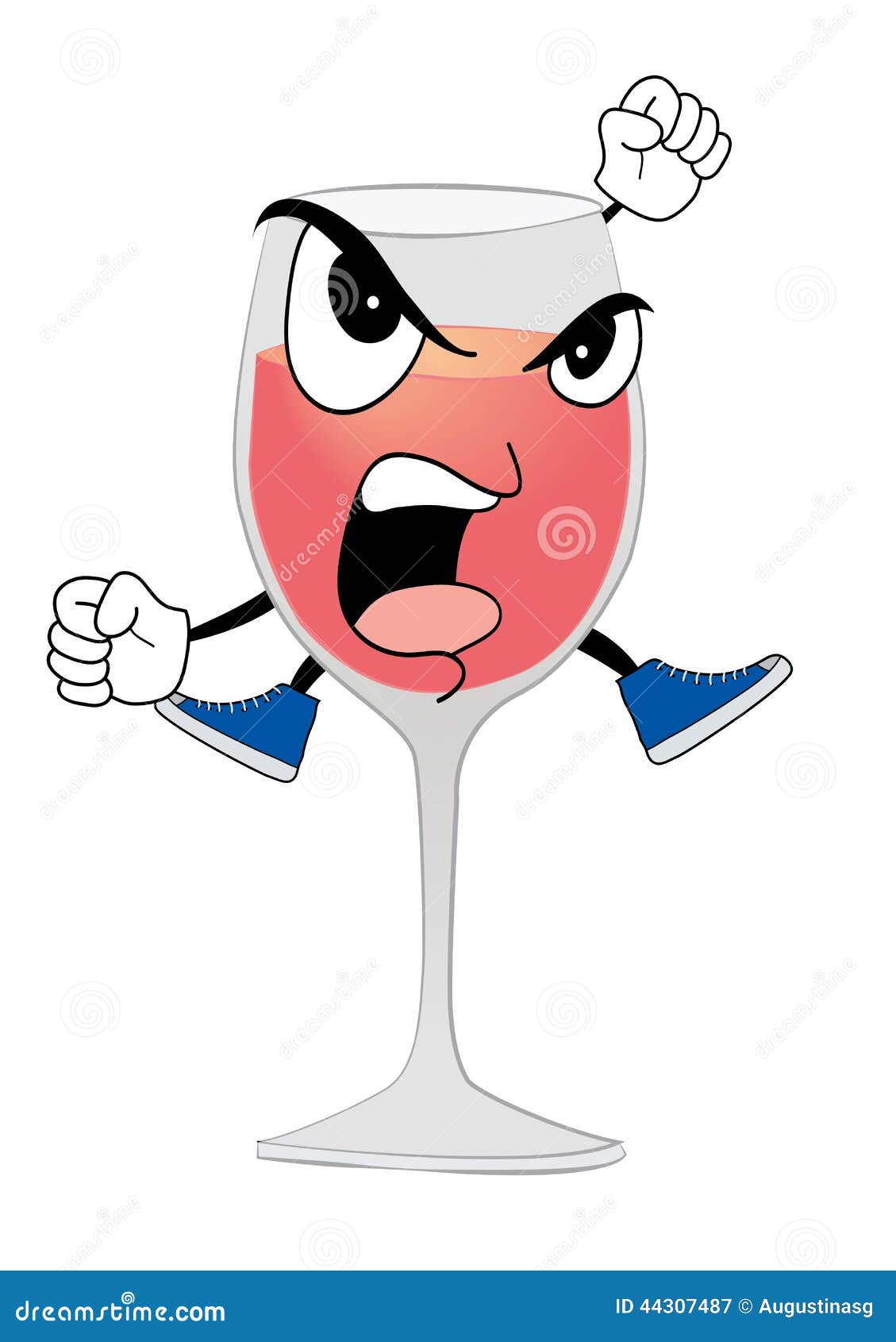 Angry Wine Of Glass Cartoon Stock Illustration | CartoonDealer.com ...