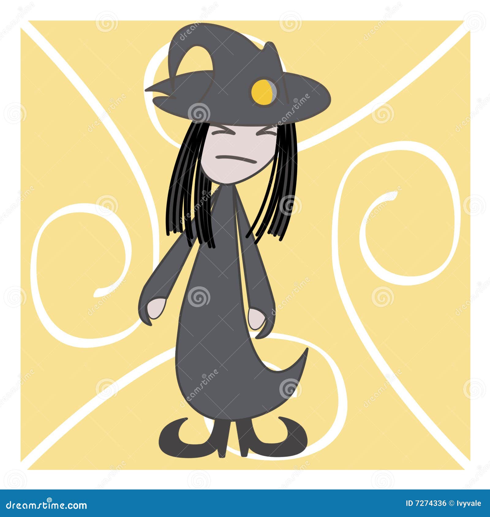 The angry Witch stock illustration. Illustration of halloween - 7274336