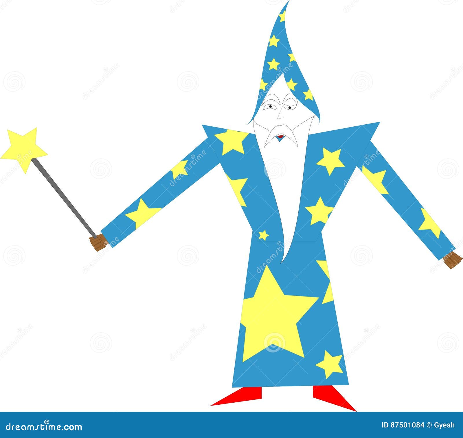 Angry wizard stock vector. Illustration of enchant, cartoon - 87501084