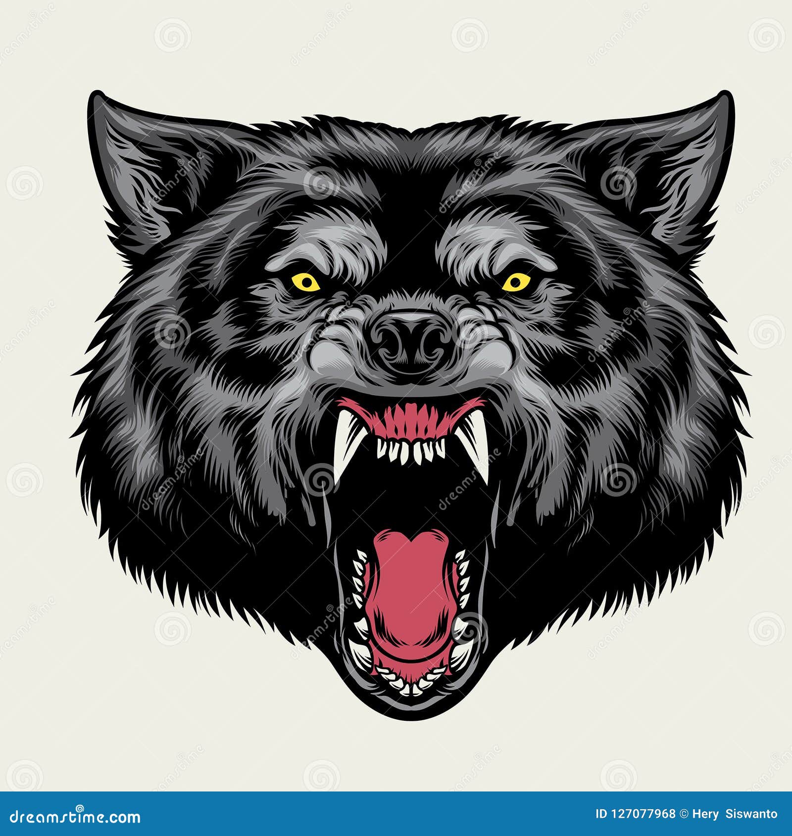 How To Draw An Angry Wolf Head