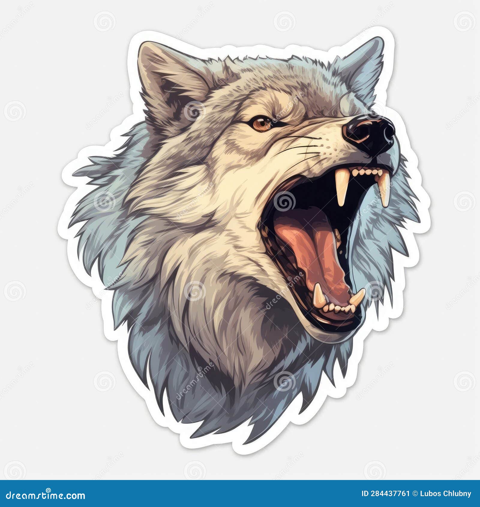 Sharp Wolf Head Line Logo Design Vector Illustration | CartoonDealer ...