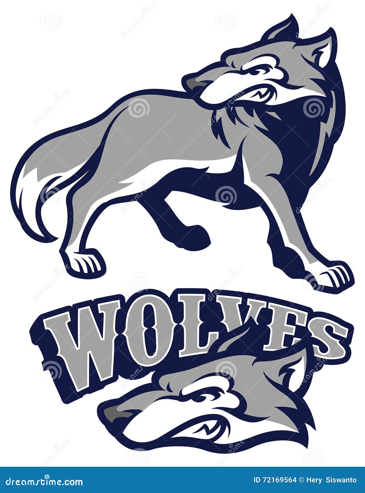 Angry wolf mascot stock vector. Illustration of carnivore - 72169564