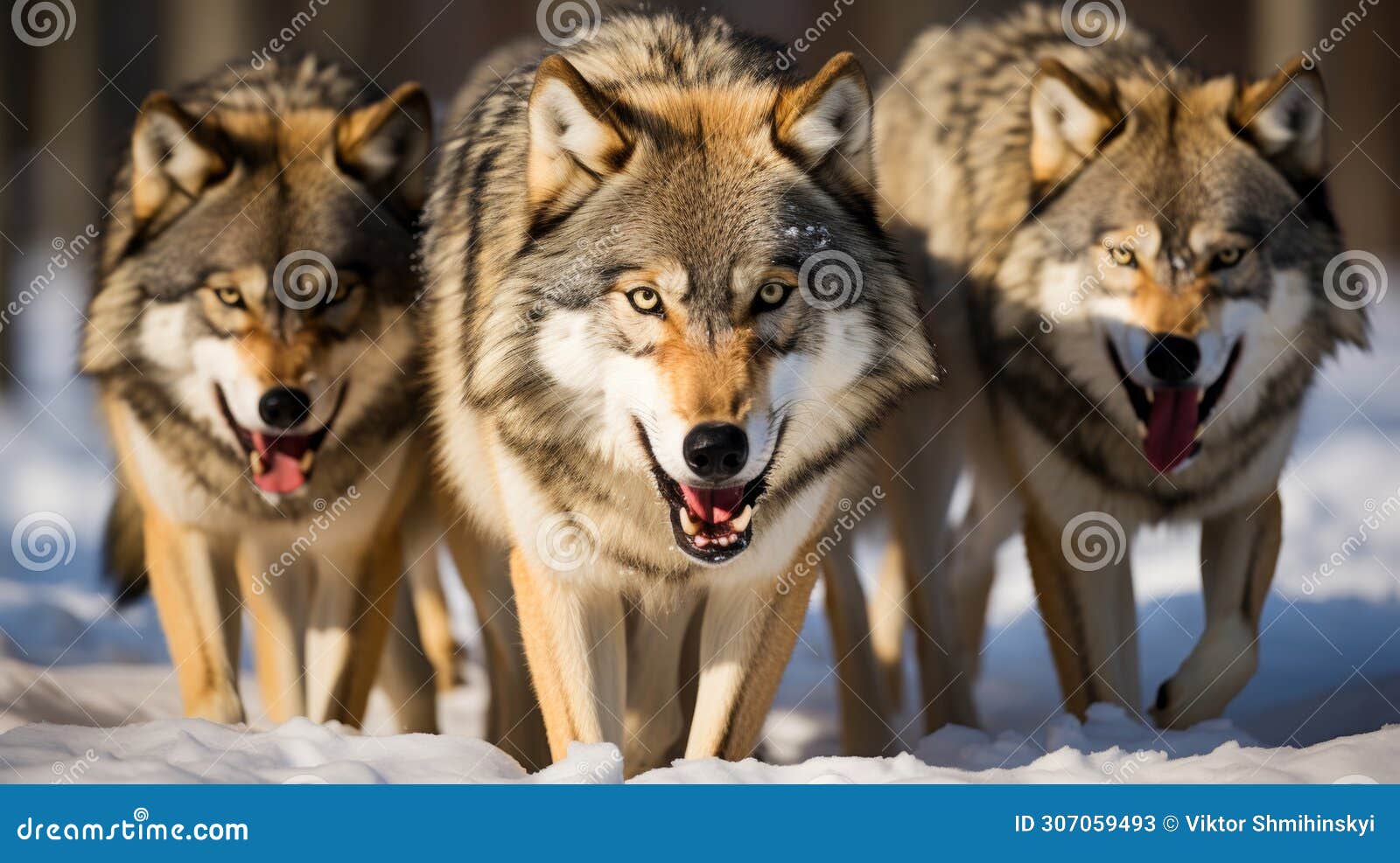 Angry Wolves Head Mascot Logo Royalty-Free Stock Photo | CartoonDealer ...