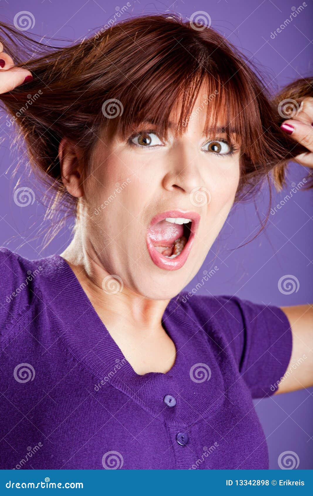 Angry woman stock photo. Image of expression, attractive - 13342898