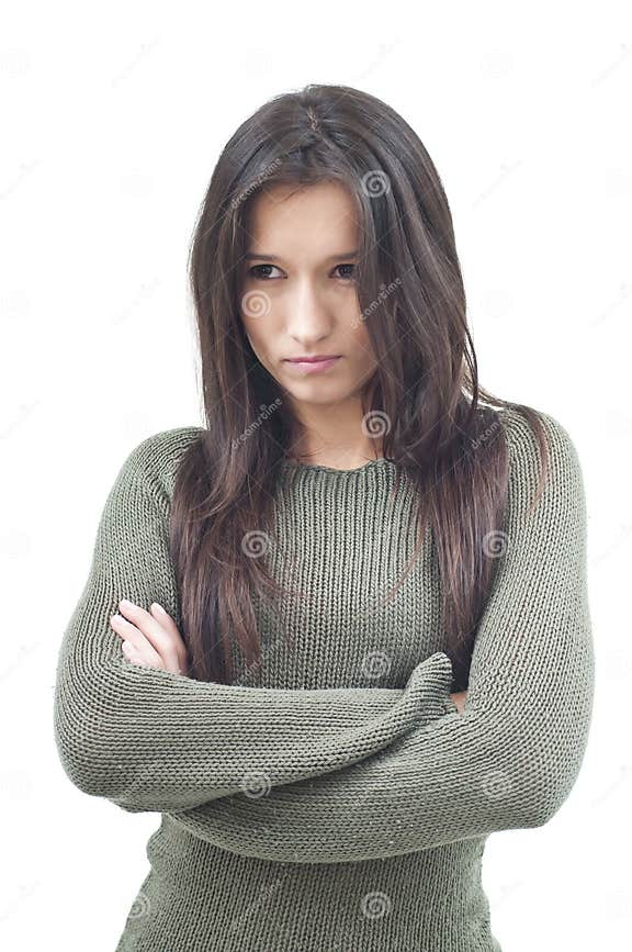 Angry woman stock image. Image of glower, attractive - 16695517