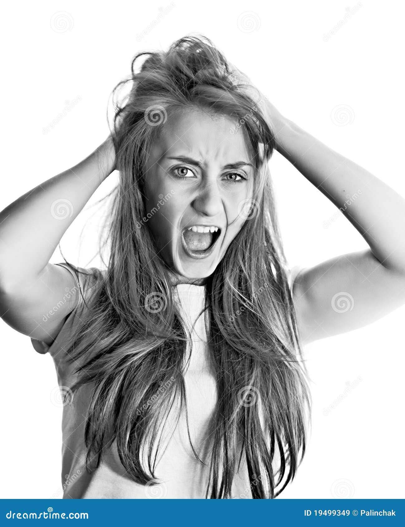 Angry woman stock image. Image of frizzy, despair, single - 19499349