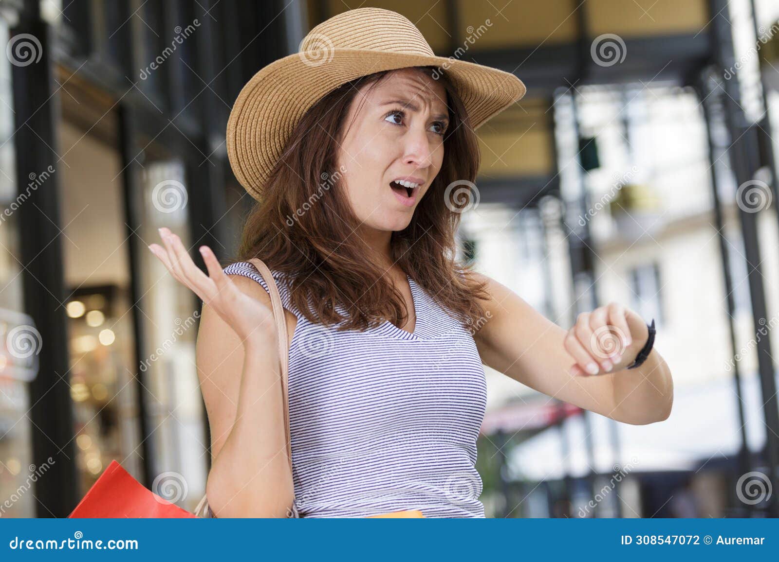 Angry Woman Complaining about Late Time Stock Photo - Image of errand ...