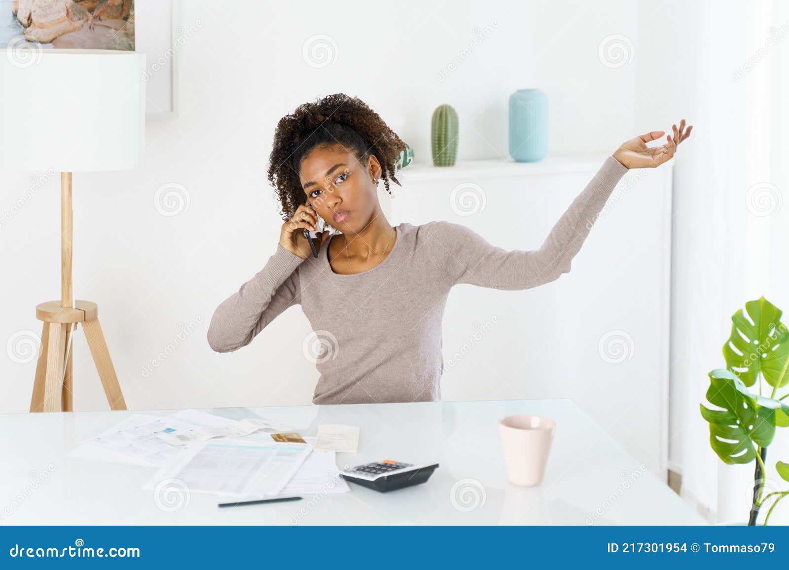 Angry Woman Customer Claiming on the Phone Stock Photo - Image of ...