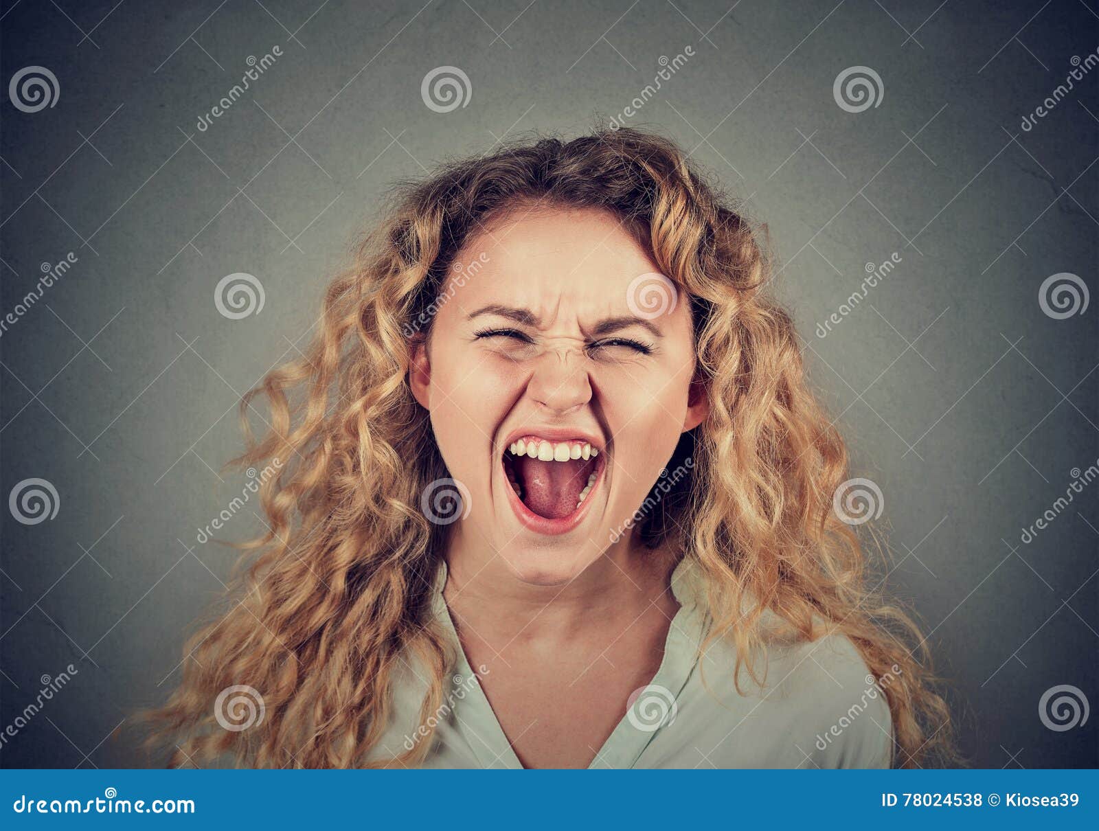Angry Woman Having Nervous Breakdown Screaming Stock Photo - Image of ...