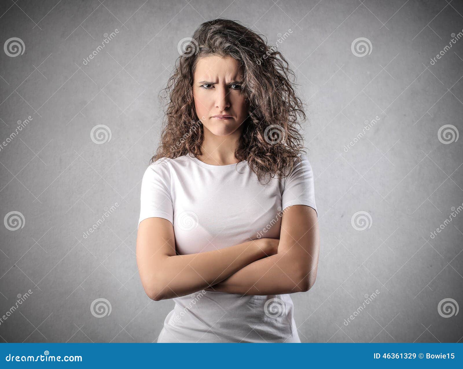 Angry woman stock image. Image of female, angry, front - 46361329