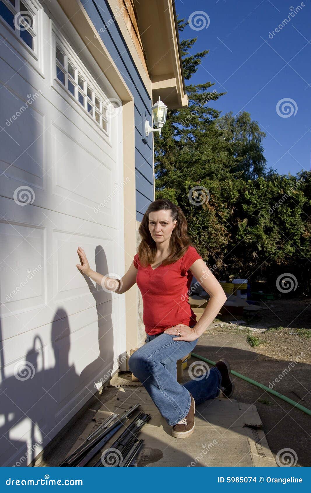 Angry Woman Near House - Vertical Stock Photo - Image of adult, outside ...