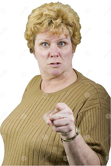 Angry woman pointing stock photo. Image of mood, pointing - 1868416