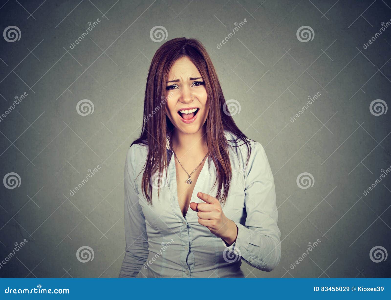 Angry Woman Pointing at Camera Stock Image - Image of evil, angry: 83456029