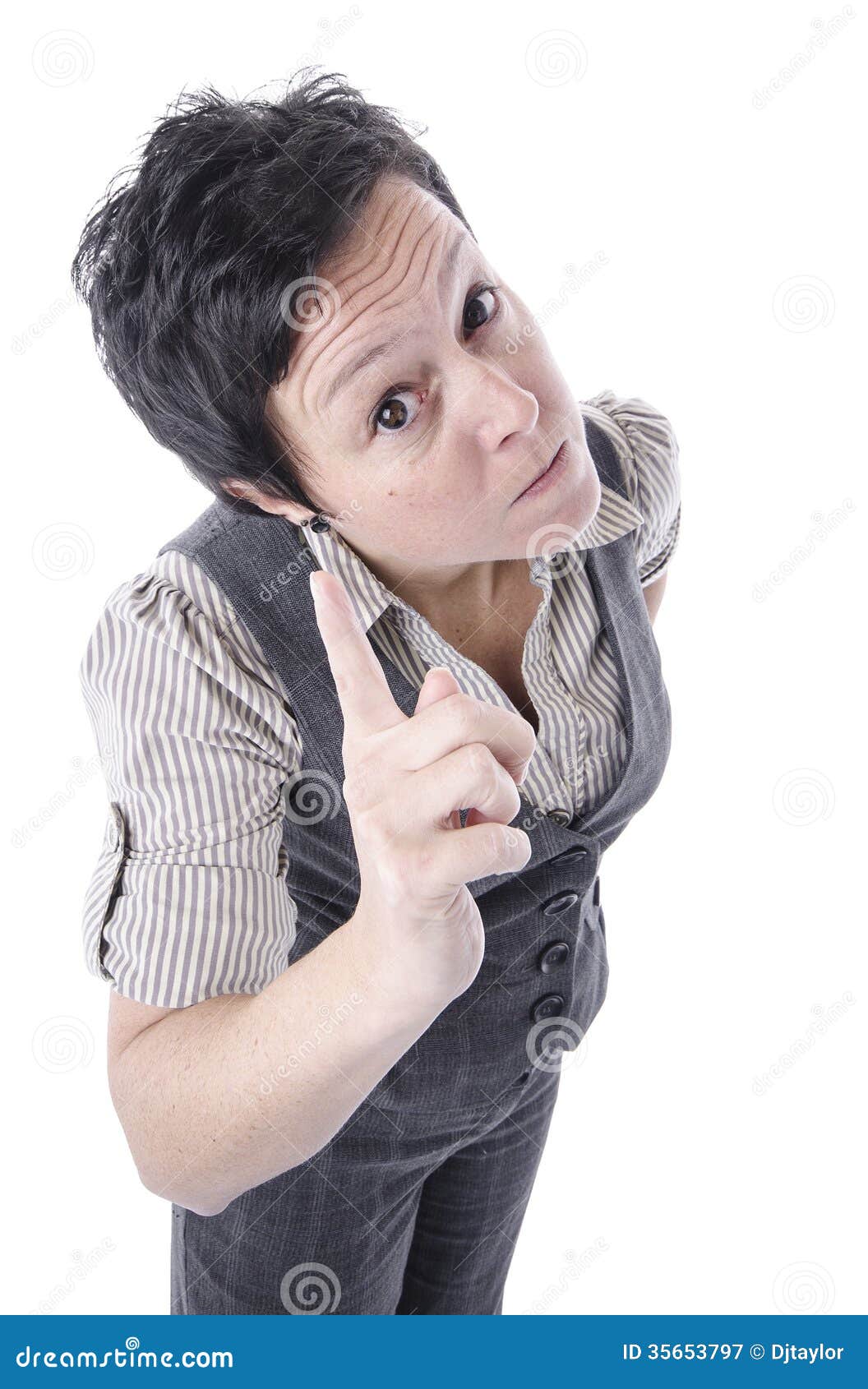 Angry Woman Pointing Finger Stock Image - Image of attitude, leadership ...