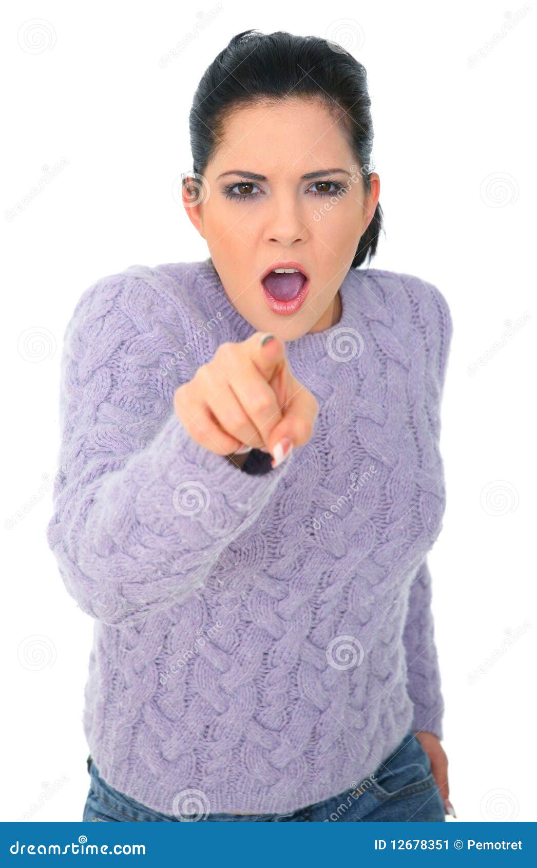 Angry Woman Pointing To Camera Stock Image - Image of pretty, caucasian ...