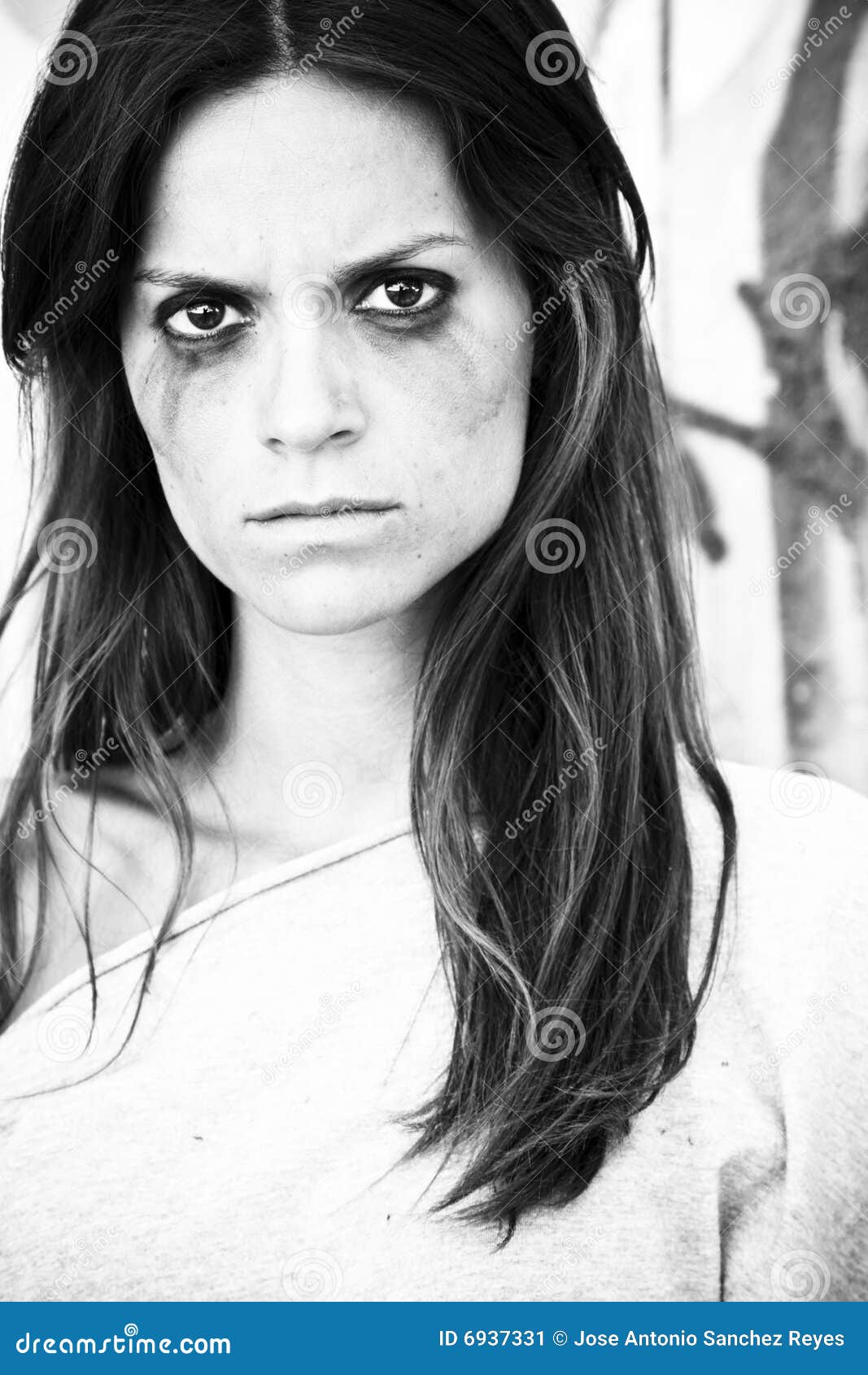 Angry woman portrait stock image. Image of anger, black - 6937331