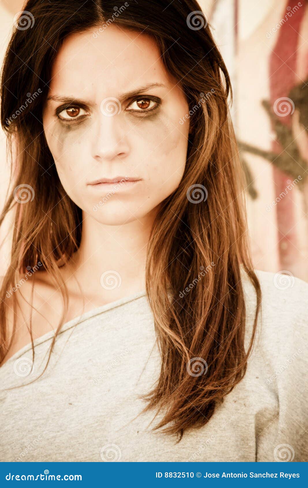 Angry woman portrait stock photo. Image of face, girl - 8832510