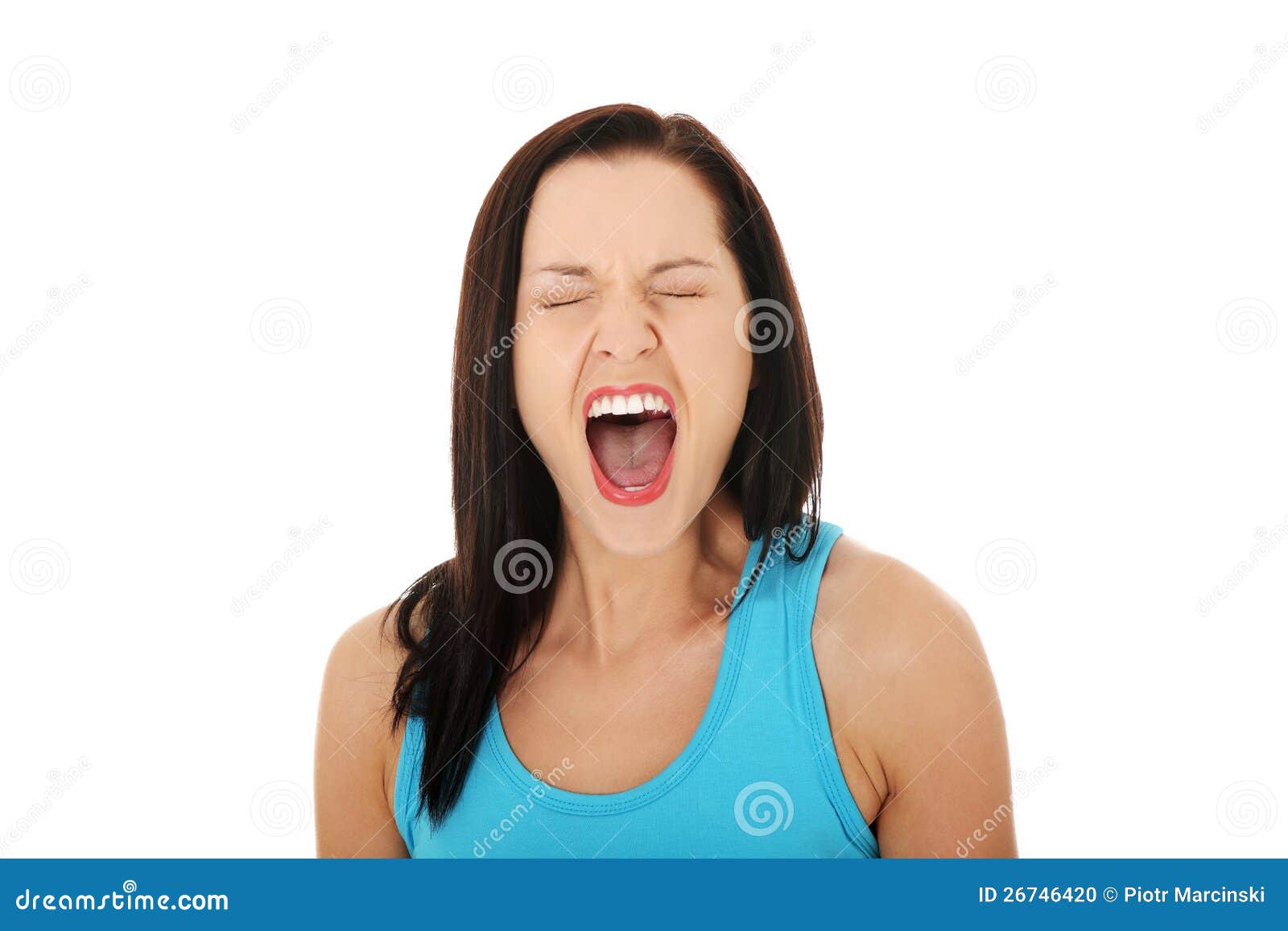 Angry woman screaming loud stock photo. Image of caucasian - 26746420
