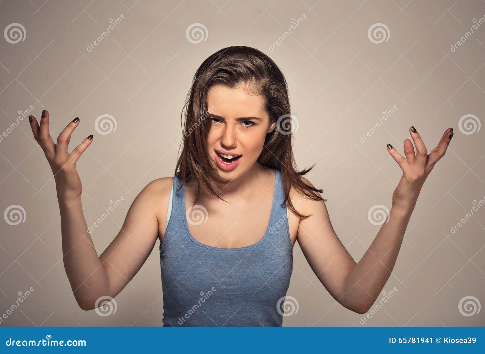Angry woman stock image. Image of displeased, european - 65781941