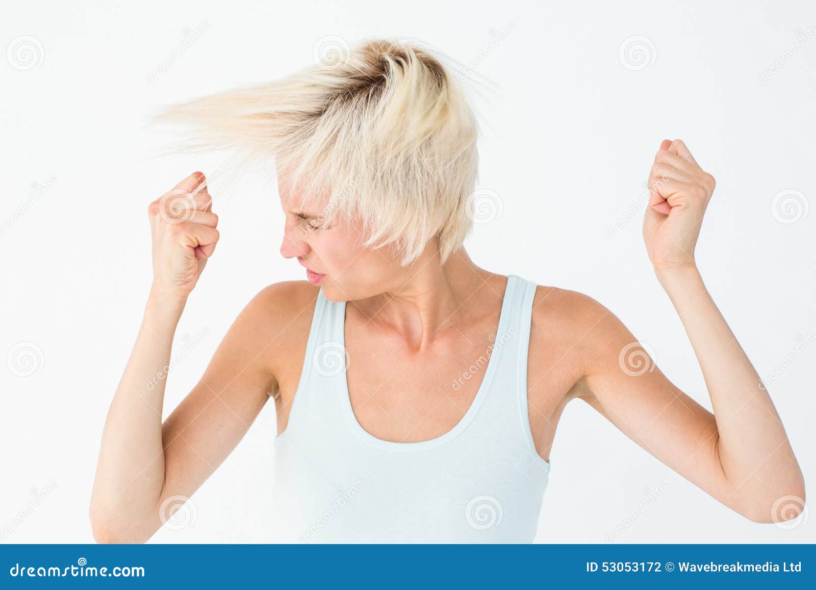 Angry Woman Shaking Her Head Stock Photo - Image of irritated, rage ...