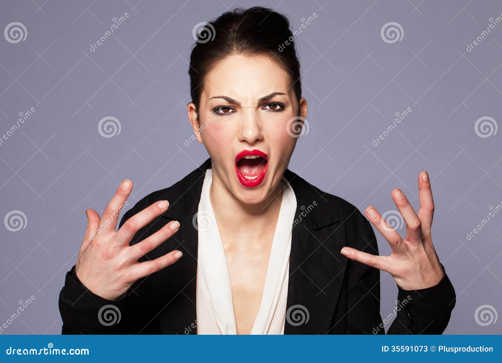 Angry woman stock image. Image of curvaceous, ethnicity - 35591073