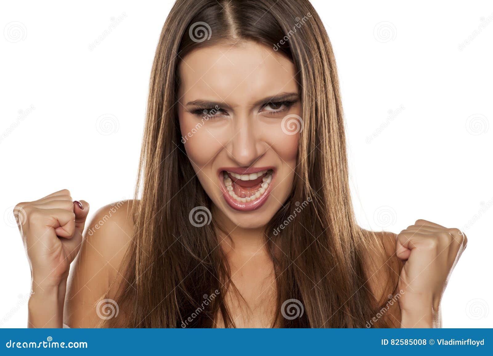 Angry woman shouting stock photo. Image of white, woman - 82585008
