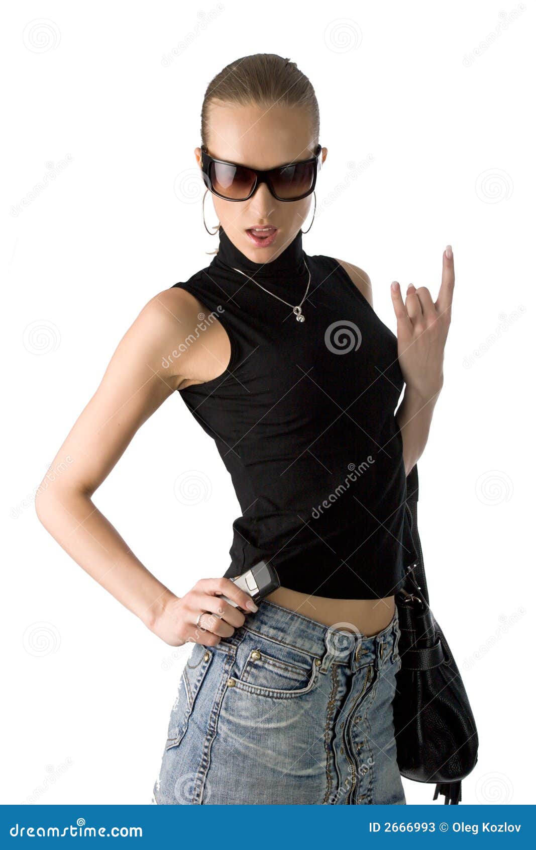 Angry woman in sunglasses stock image. Image of body, mini - 2666993