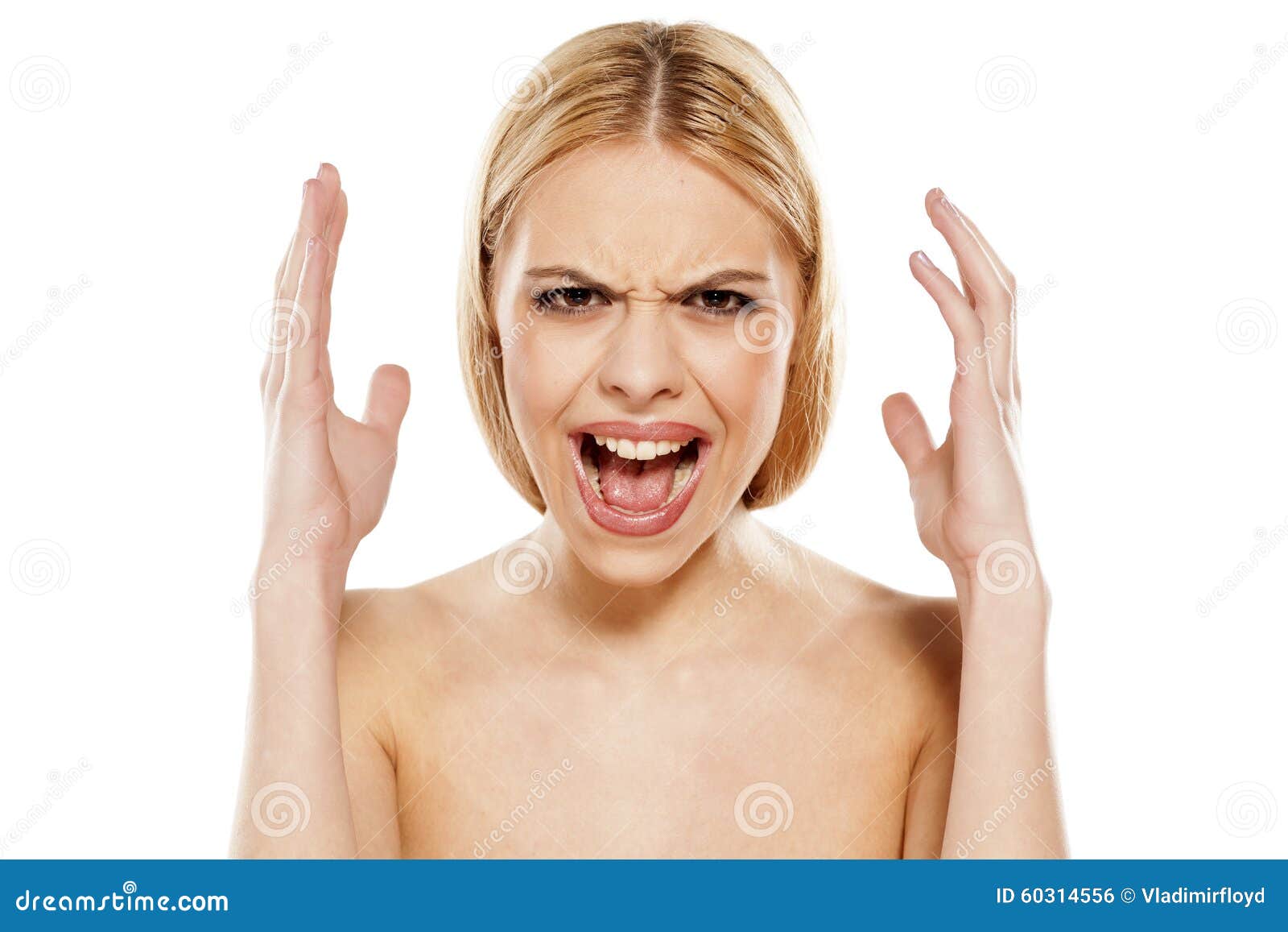 Angry woman stock photo. Image of female, aggressive - 60314556