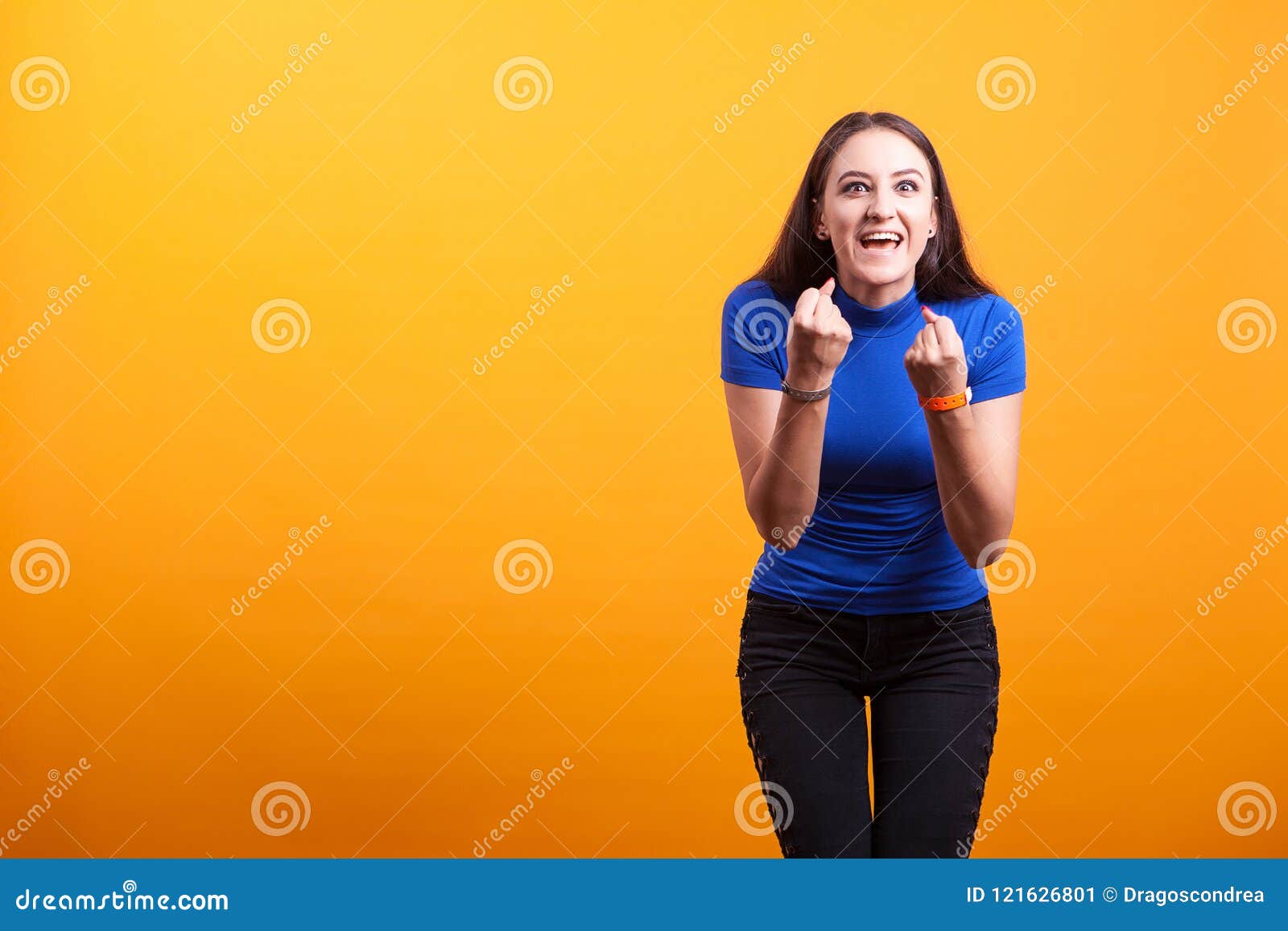 Angry Woman Yelling in Studio Stock Image - Image of expression ...